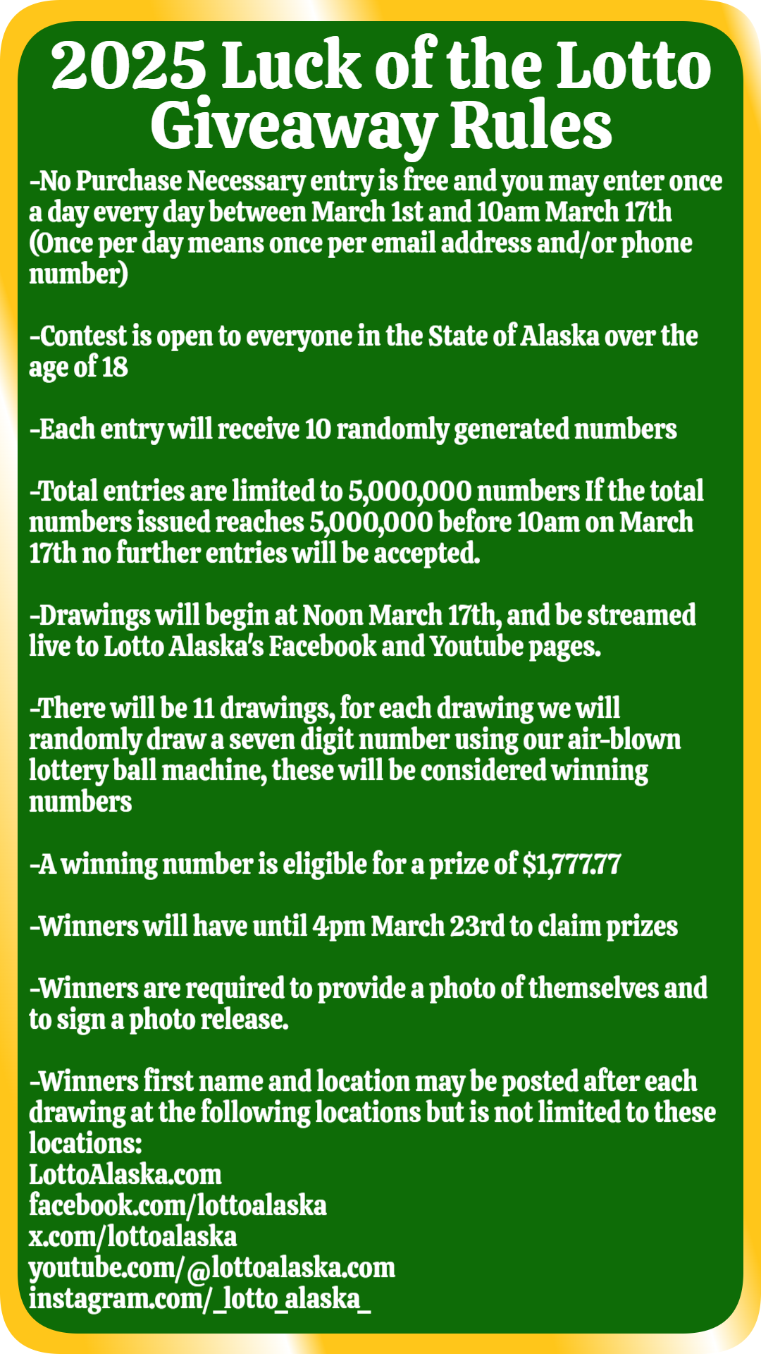 Luck of the Lotto - Lotto Alaska